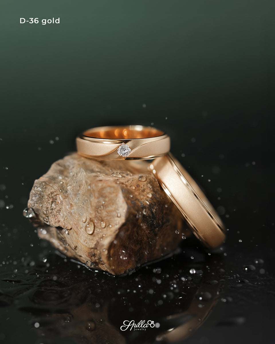 Wedding Ring D-36 Gold – SpillaJewelry